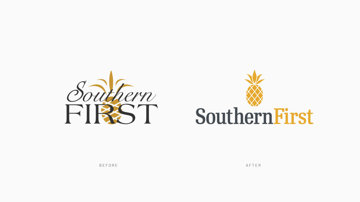 Bespoke brand design for Southern First, Greenville SC bank